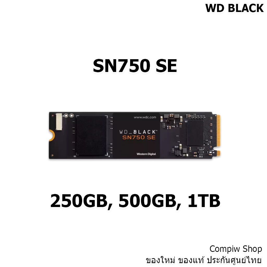 WD BLACK > SN750 SE > 250GB, 500GB, 1TB - SSD M.2 2280 PCIe Gen4 x4 ...