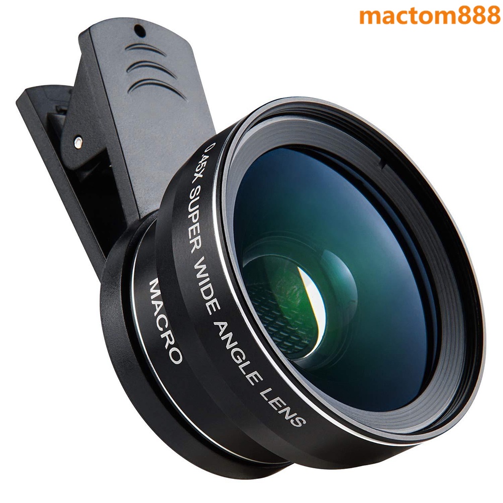MM 2 In 1 ภายนอกโทรศัพท์มือถือเลนส์คลิปชุด HD Macro 37mm 49UV 0.45x มุม ...