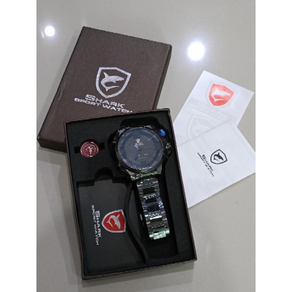 นาฬิกาข้อมือผู้ชาย Silvertip Shark Sport Watches นาฬิกา Shark Watch ...