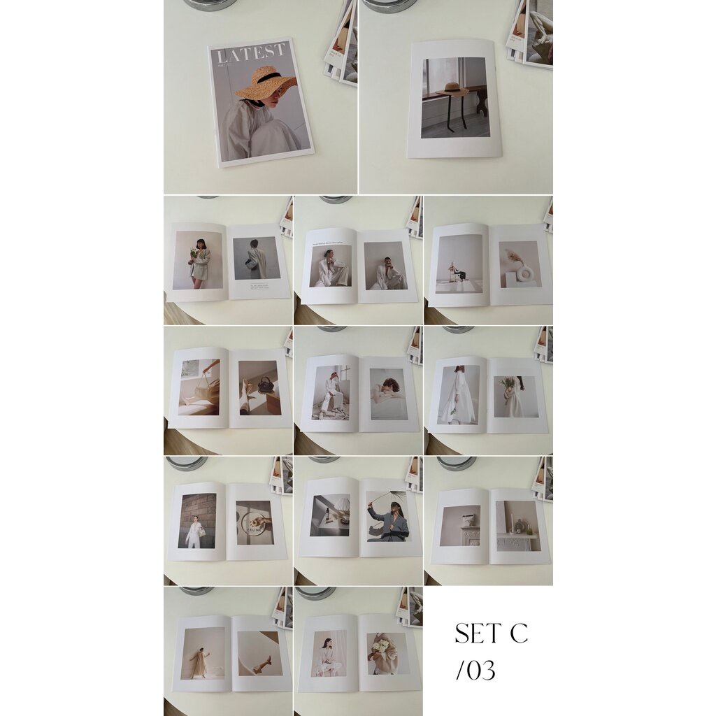 Magazine prop ( SET C ) สมุดถ่ายรูป หนังสือถ่ายรูป คาเฟ่ | Shopee Thailand