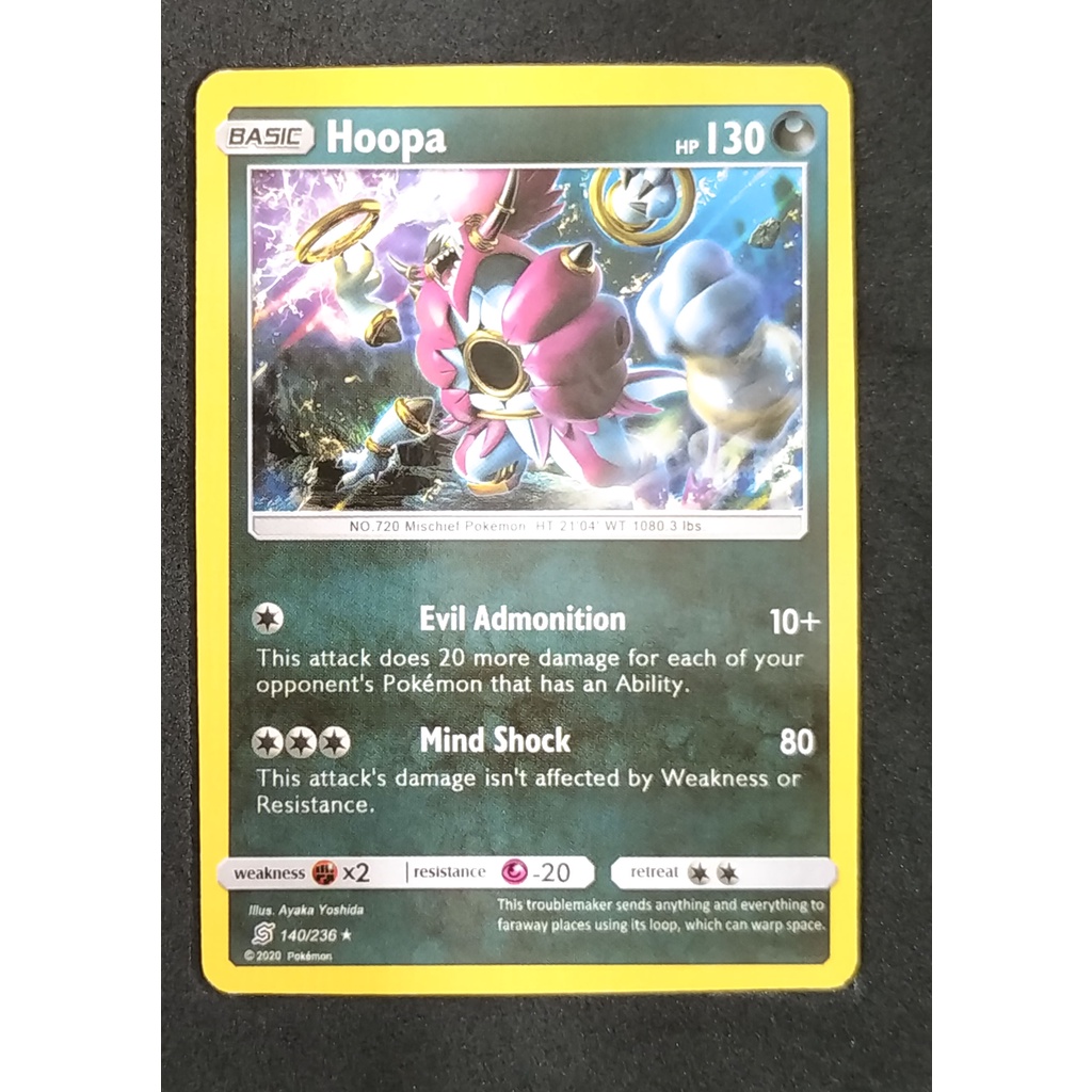 Hoopa Basic 140/236 ฮูป้า Pokemon Card (Normal) ภาษาอังกฤษ | Shopee ...
