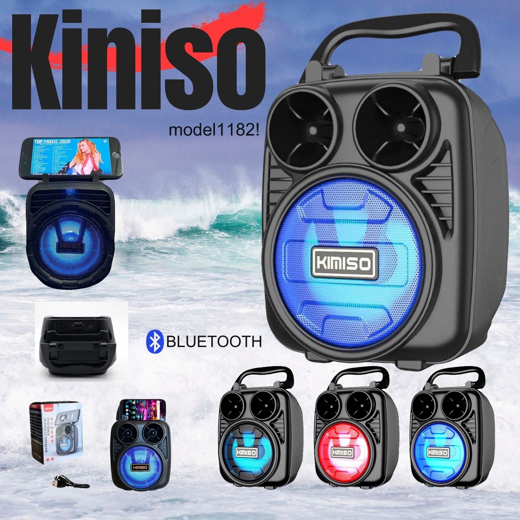 KINISO MODEL 1182 ลำโพงขนาดพกพาได้ ใส่โทรศัพท์ได้ | Shopee Thailand