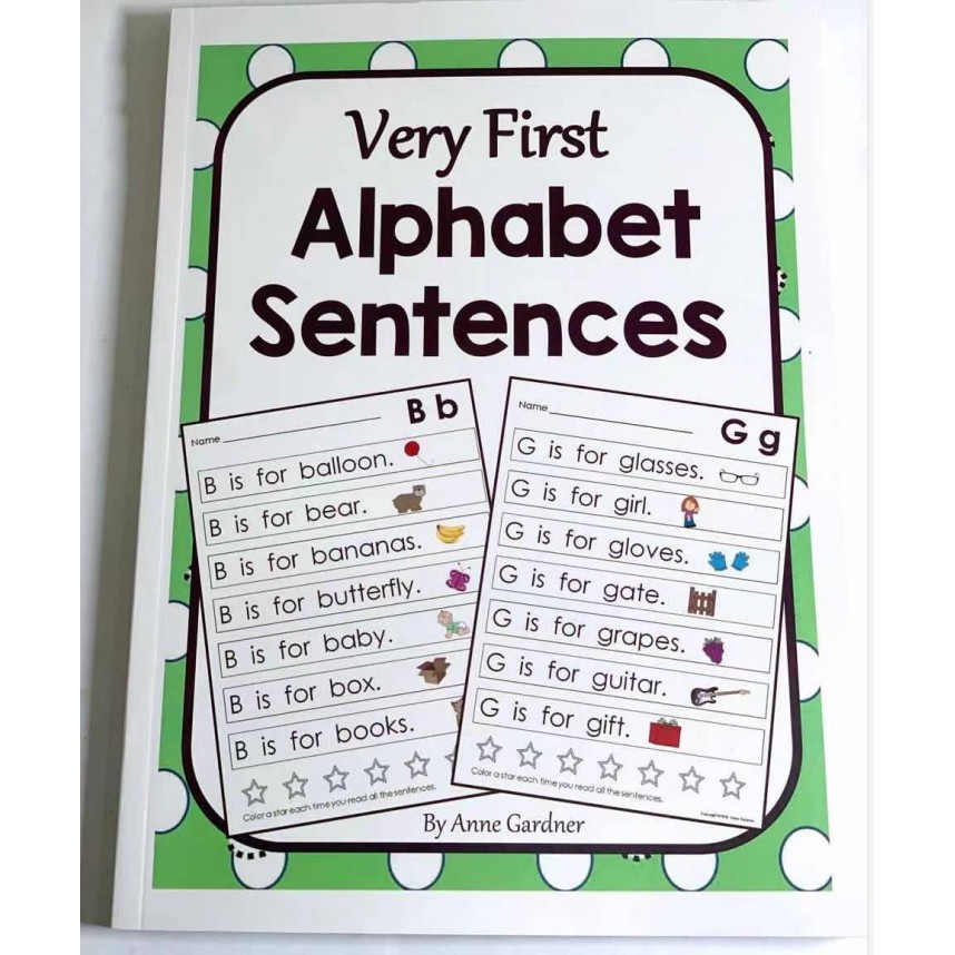 *พร้อมส่ง* ชุดหัดอ่านภาษาอังกฤษ Very First Alphabet Sentences สำหรับ ...