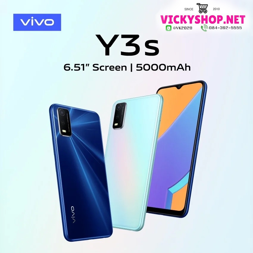 VIVO Y3s ทักสอบถามข้อมูลข้อส่วนลด สินค้าใหม่มือ 1 ประกันศูนย์ไทย | Shopee Thailand