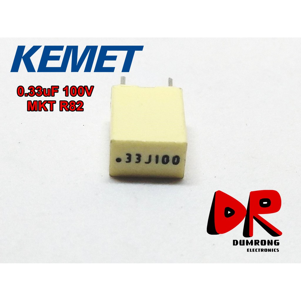 (10 ชิ้น) 0.33uF 330nF 334 63V MKT R85 ยี่ห้อ AV KEMET ตัวเก็บประจุ ฟิล์ม ชนิด โพลีเอสเตอร์ ...