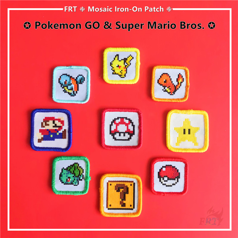 ☸ Pixel Style Cartoon - Mosaic Series 03：Super Mario Bros. & Pokemon GO ...