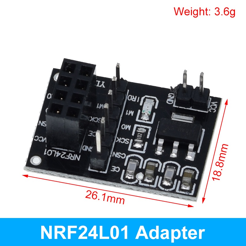 โมดูลส่งสัญญาณข้อมูลไร้สาย NRF24L01+ 2.4G 2.4GHz NRF24L01 NRF24L01+PA ...