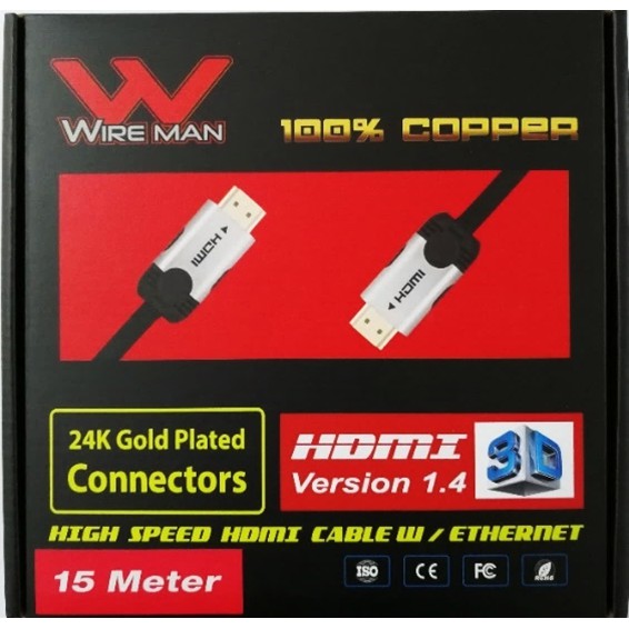 สาย HDMI Version 1.4 Wireman | Shopee Thailand