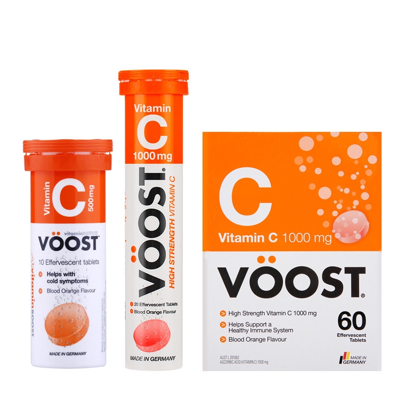 Voost Effervescent Tablets Supplement Vitamin C 10/20/60 Tablets Adult ...
