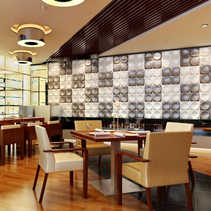 UBIQ 3D WALL: ผนังสามมิติ SATISFACTORY 50*50 ซม. วัสดุโพลี แผ่นตกแต่ง ...