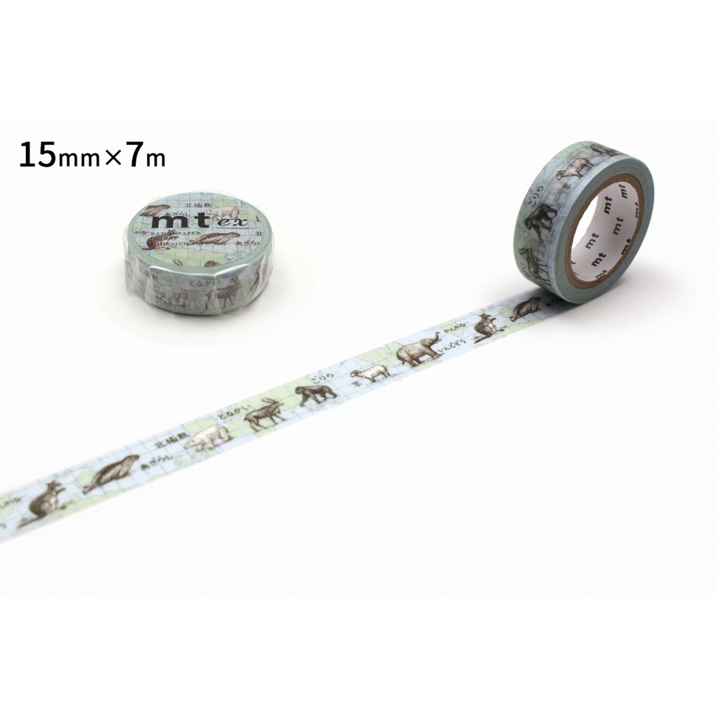 mt masking tape (15mmx7m) world animals (MTEX1P202) / เทปตกแต่งวาชิ ...