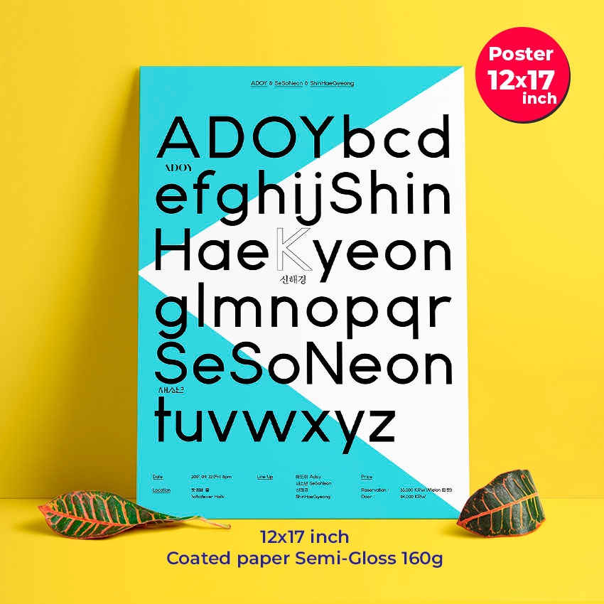 ADOY Poster Tour & Live Concert 12x17 inch โปสเตอร์ทัวร์ อะดอย วงซิน ...