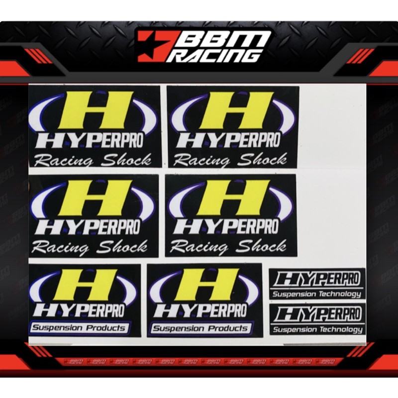 สติ๊กเกอร์แต่งรถ Hyperpro Racing Shock | Shopee Thailand