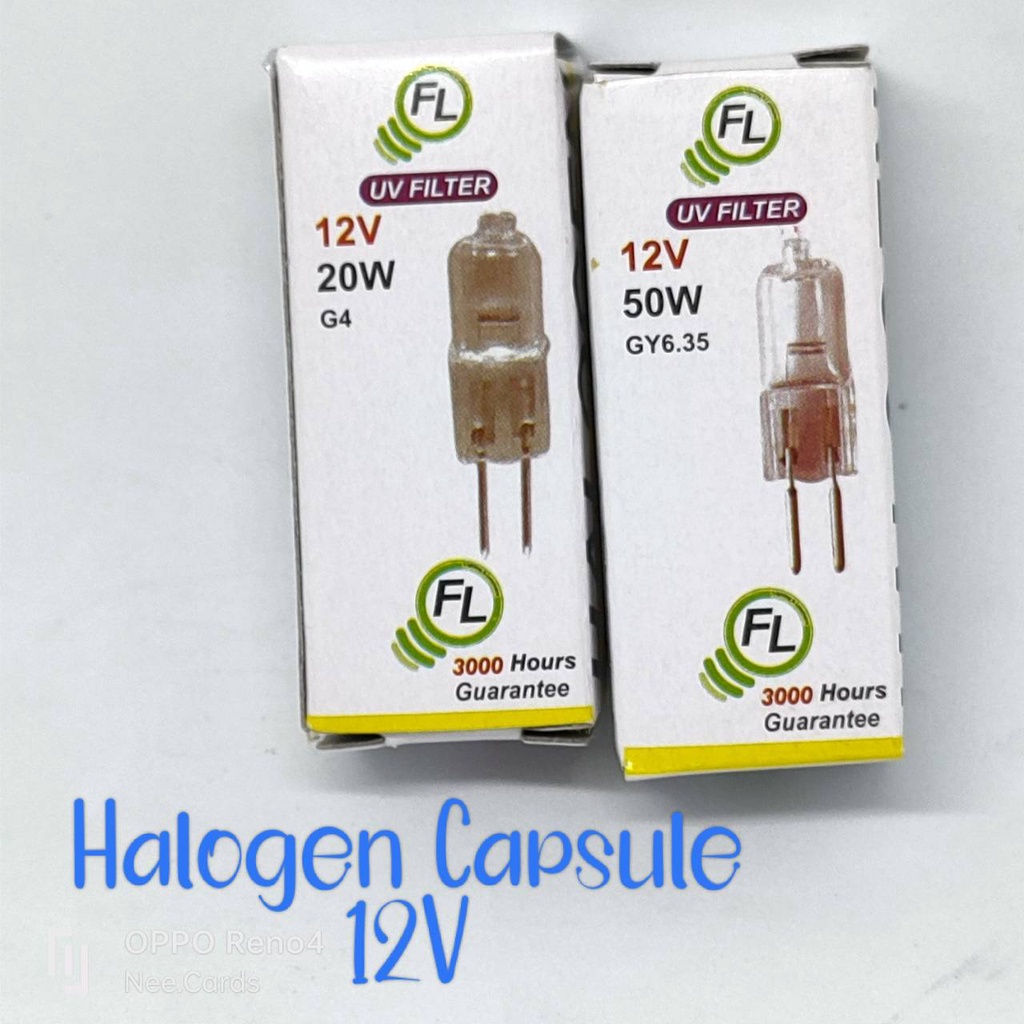Halogen Capsule หลอดเข็ม 12V 20W G4 / 50W GY6.5 Filight | Shopee Thailand