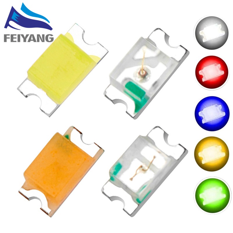 ชุดไดโอดเปล่งแสง LED 0603 SMD สีขาว แดง เขียว น้ําเงิน ส้ม เหลือง UV ...