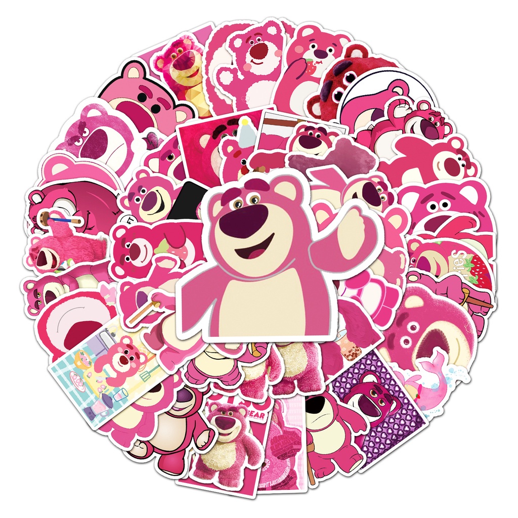 สติ๊กเกอร์ ลายการ์ตูน Lotso Disney Sticker Toy Story กันน้ํา 50ชิ้น ...