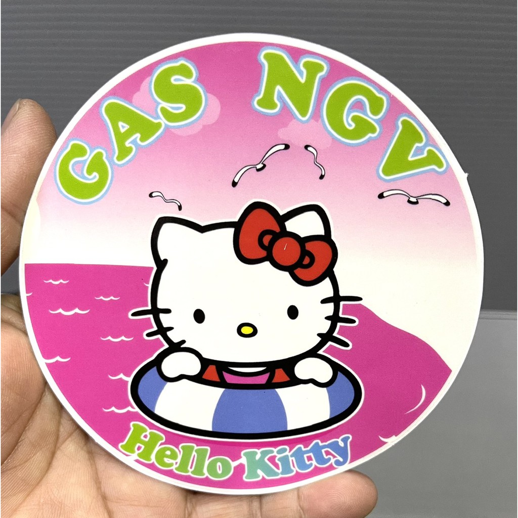 #สติกเกอร์ติดฝาถังรถยนต์ ลาย#kitty #GAS NGV (1ชิ้น) | Shopee Thailand