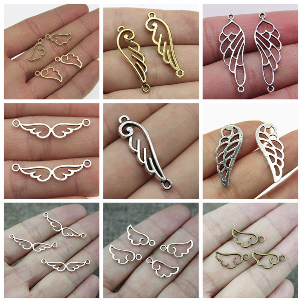 40 ชิ้น Angel Wings Connectors เครื่องประดับเครื่องประดับขายส่งจํานวน ...