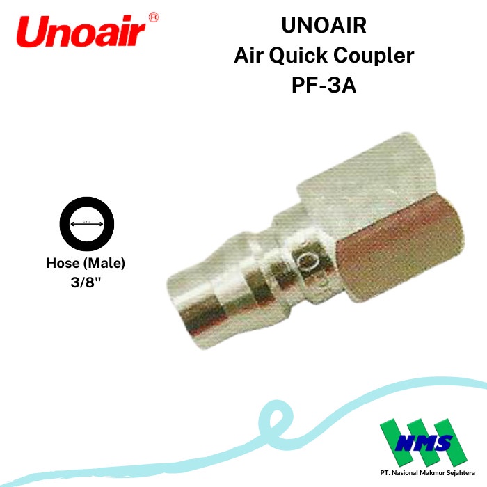 Air Quick Coupler UNOAIR PF-3A การเชื่อมต่อท่อคอมเพรสเซอร์ | Shopee ...