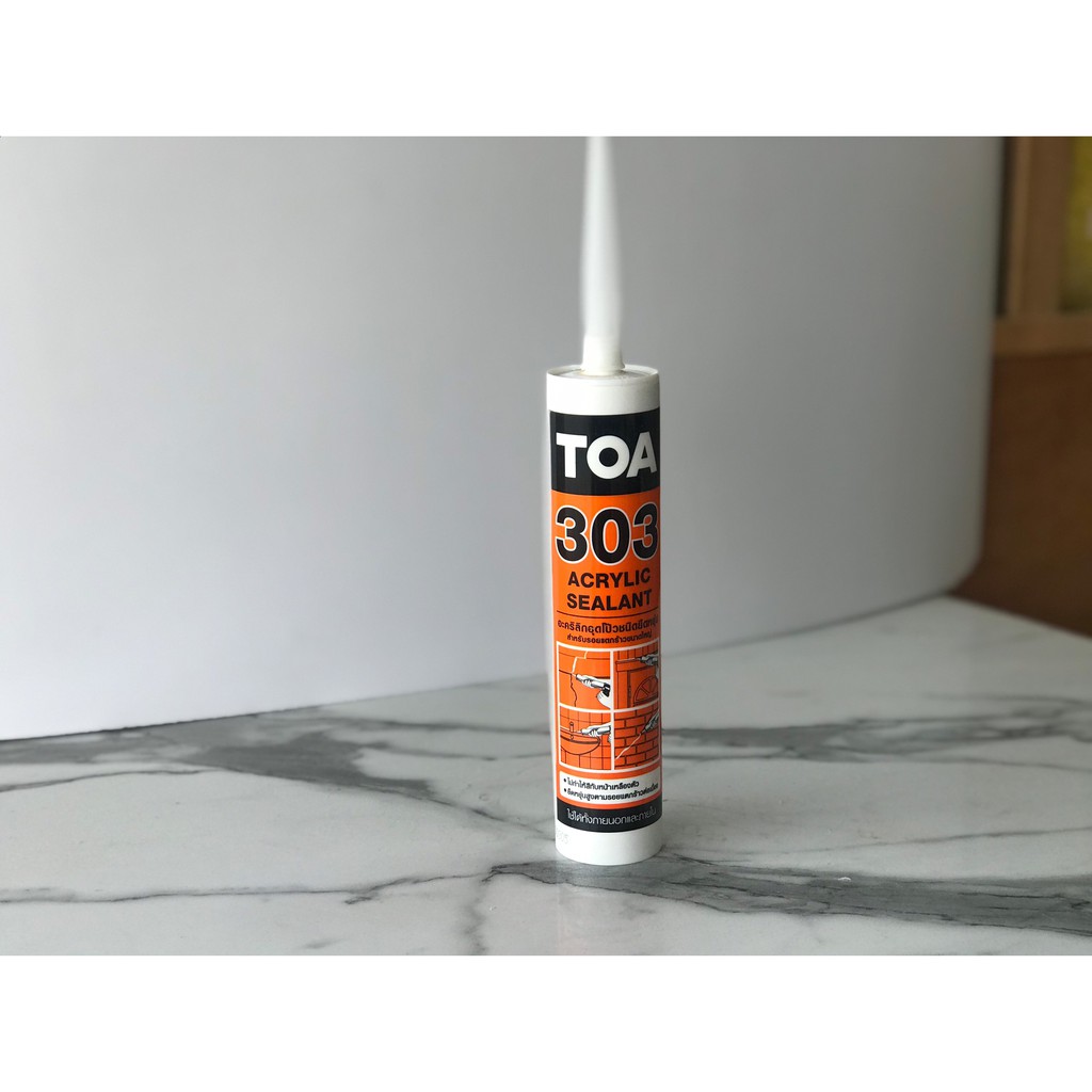 อะคริลิกซีลแลนท์ TOA 303 280มิลลิ ลิตร สีขาว | Shopee Thailand