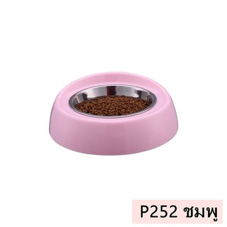 P252 ชามใส่อาหาร แบบสแตนเลส สำหรับสัตว์เลี้ยง ทรงกลม P252 | Shopee Thailand