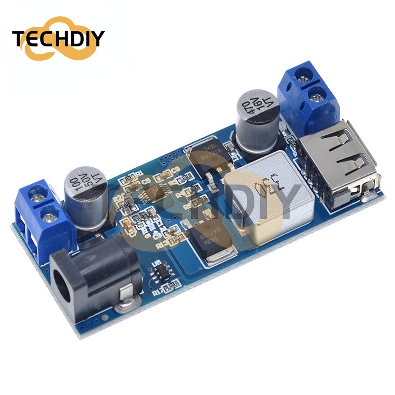 โมดูลพาวเวอร์ซัพพลาย LM2596S DC-DC 24V 12V เป็น 5V 5A USB | Shopee Thailand