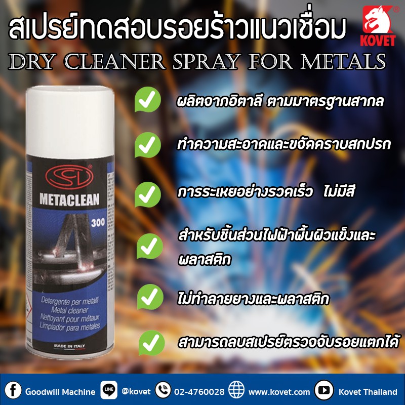 น้ำยาทำความสะอาด (กระป๋องสีฟ้า) – Metaclean, Metal cleaner spray, Metal ...