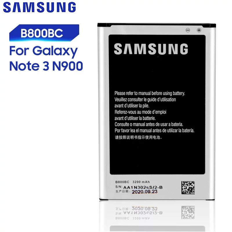 เปลี่ยนทดแทนSamsungแบตเตอรี่สำหรับGalaxyหมายเหตุ3 N900 N9002 N9009 N9008 N9006 N9005 Note3 ...