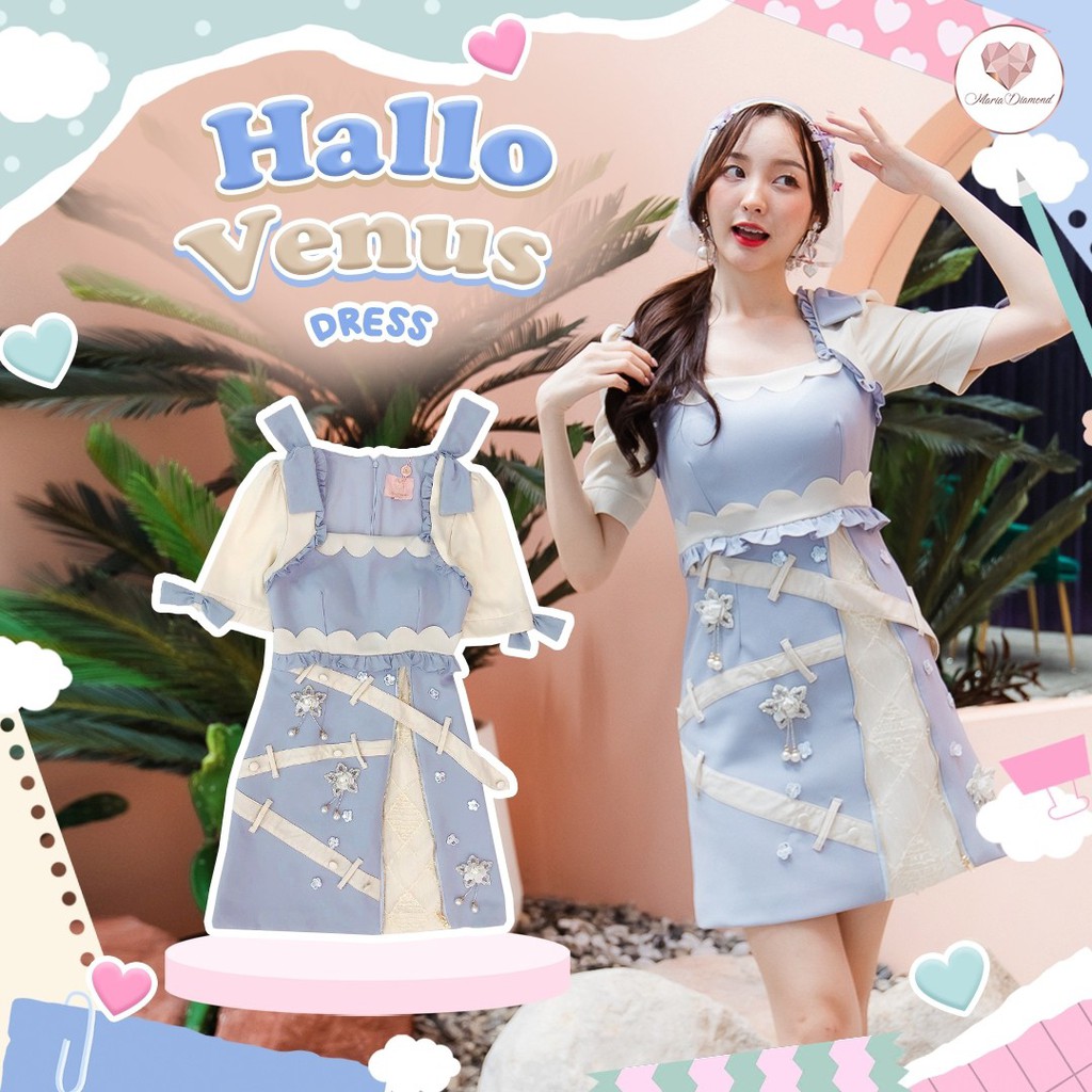 Maria Diamond Brand การันตีเสื้อผ้าแบรนด์แท้ มินิเดรสสั้นสุด Cute เเต่ง ...