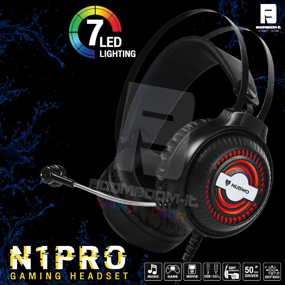 NUBWO N1 Pro Headset Gaming หูฟังเกมมิ่ง หูฟังคอม ระบบสเตริโอ | Shopee Thailand