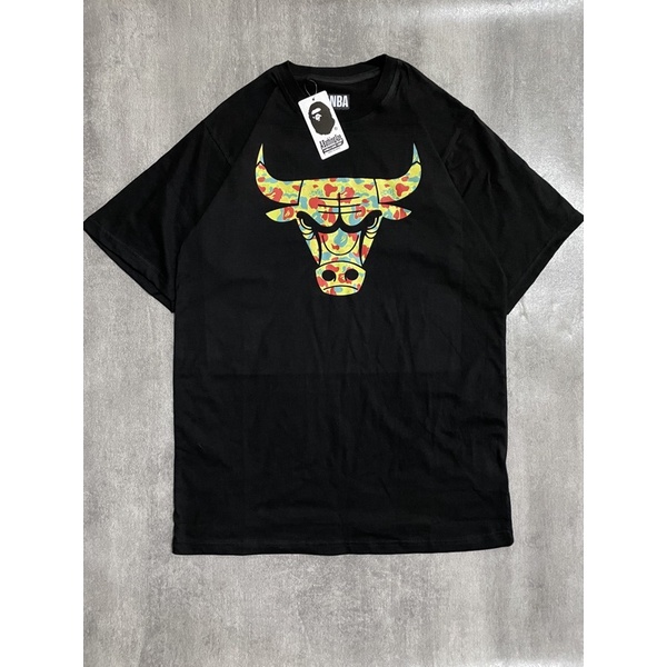 [100% Cotton] A BATHING APE เสื้อยืด ลาย CHICAGO BULLS BY APE BAPE ...