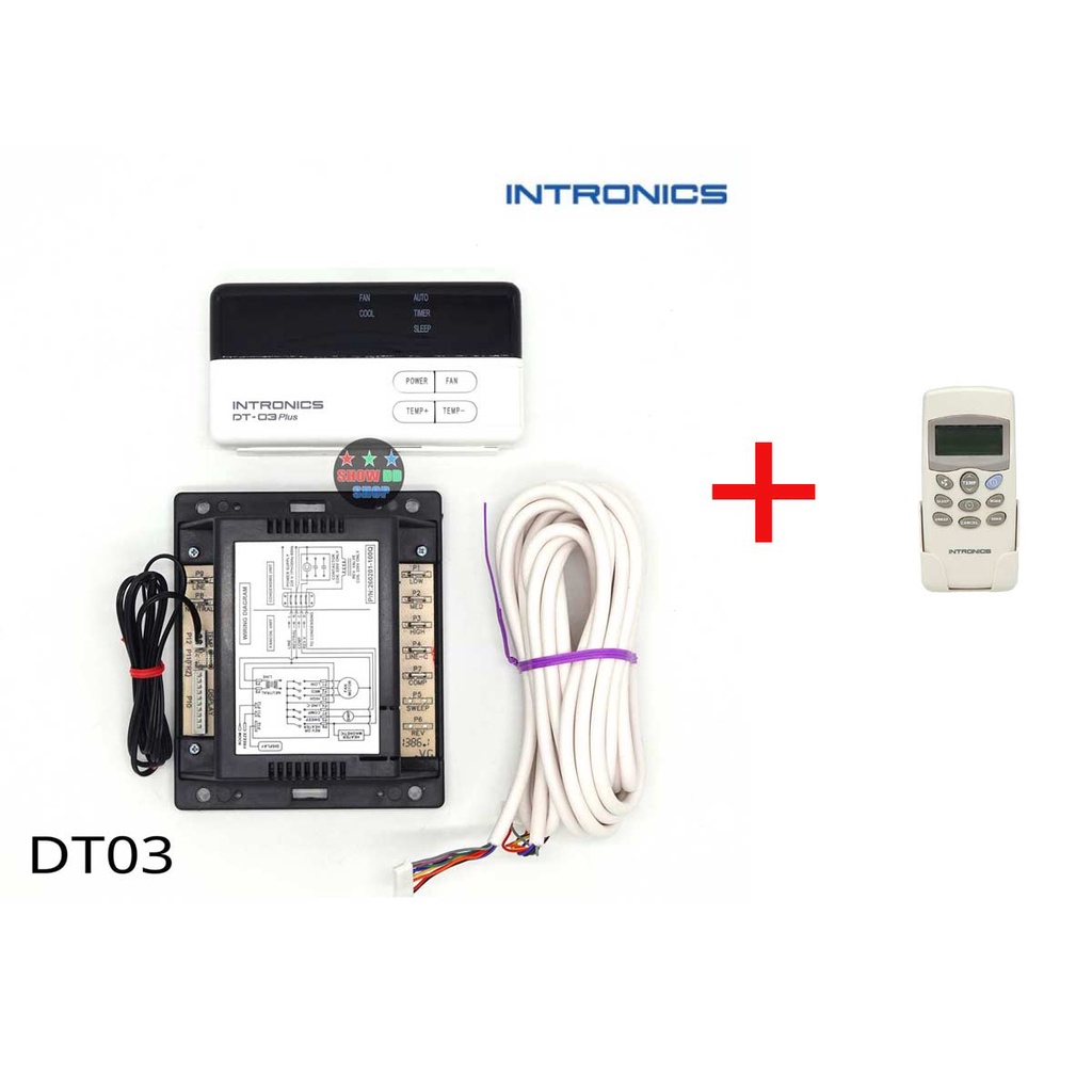 รูมคอลโทรลแอร์ INTRONICS DT03 PLUS INTRONICS DT04 PLUS DT08S รีโมทแอร์กล่องควบคุมแอร์ติดผนัง รูม ...