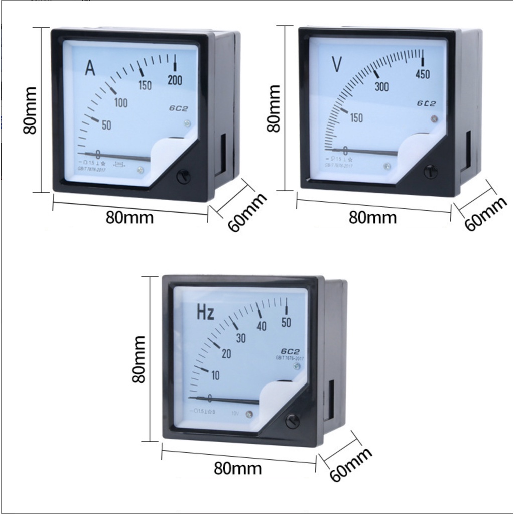 Volt Am Hz Meter โวลต์มิเตอร์ วัดกระแสไฟฟ้า แบบ เข็ม Analog มีให้เลือก ...