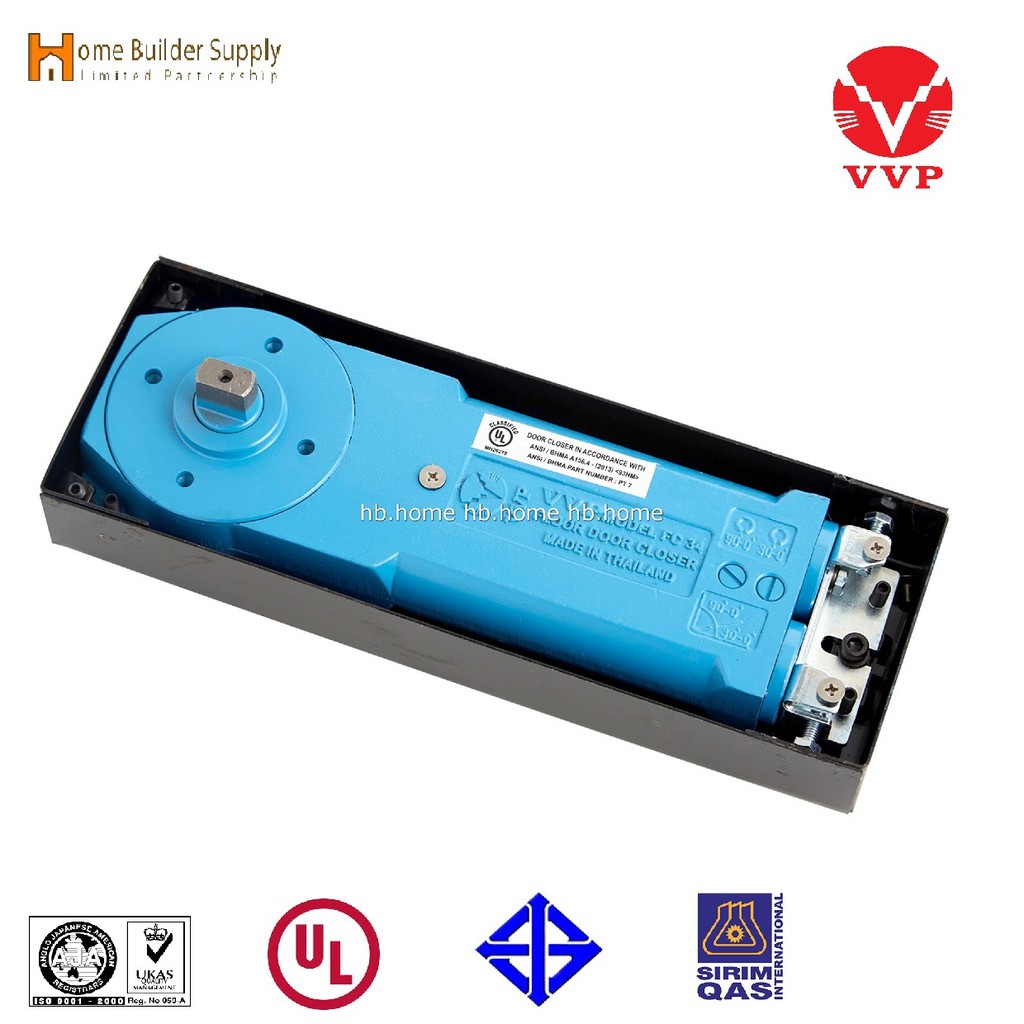 VVP โช้คฝังพื้น รุ่น FC34 ไม่รวมอุปกรณ์ สำหรับประตูบานกระจกเปลือย มี2 ...