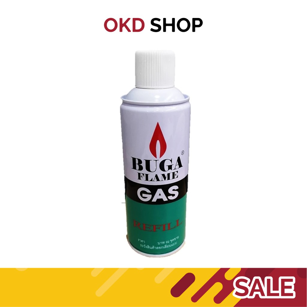 BUGA FLAME GAS แก๊สกระป๋อง เติมไฟแช็ค 375 ml | Shopee Thailand