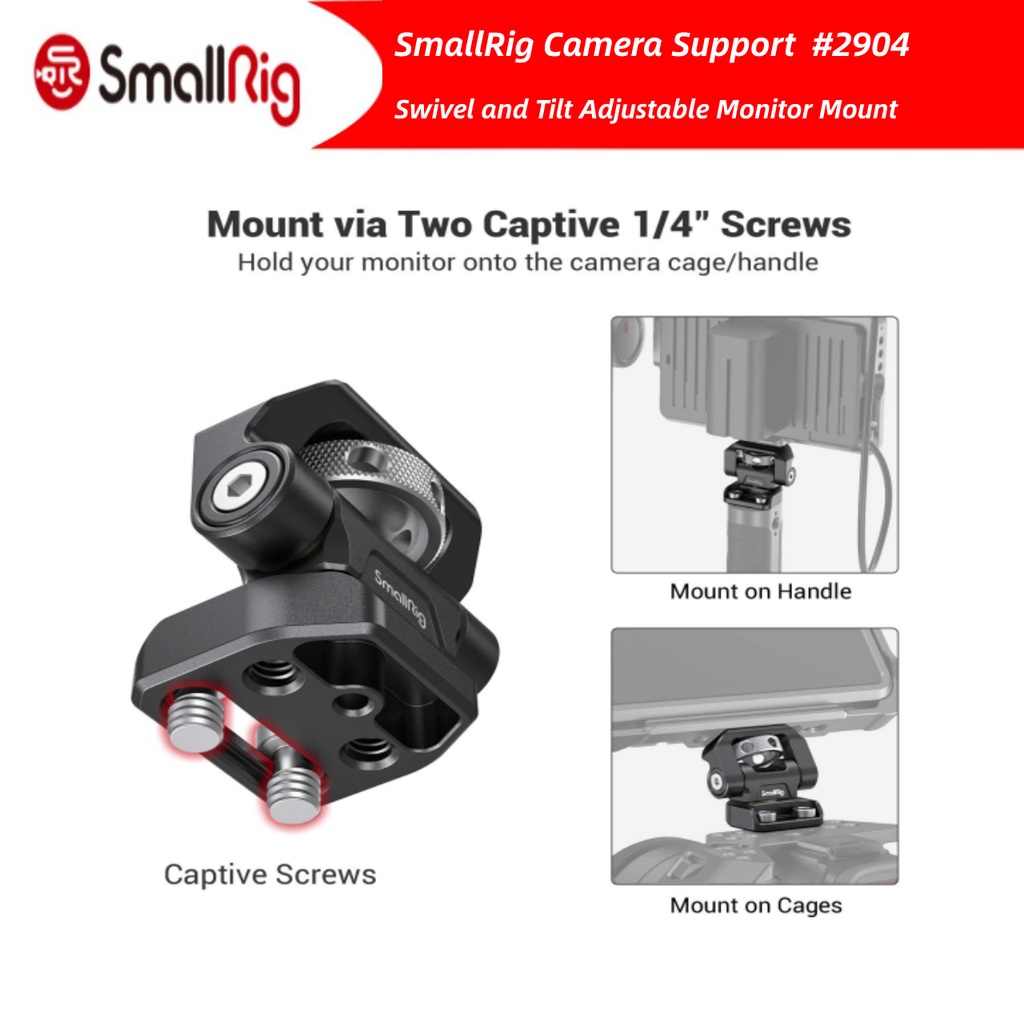 SmallRig Swivel and Tilt Adjustable Monitor Mount with Screws Mount ...