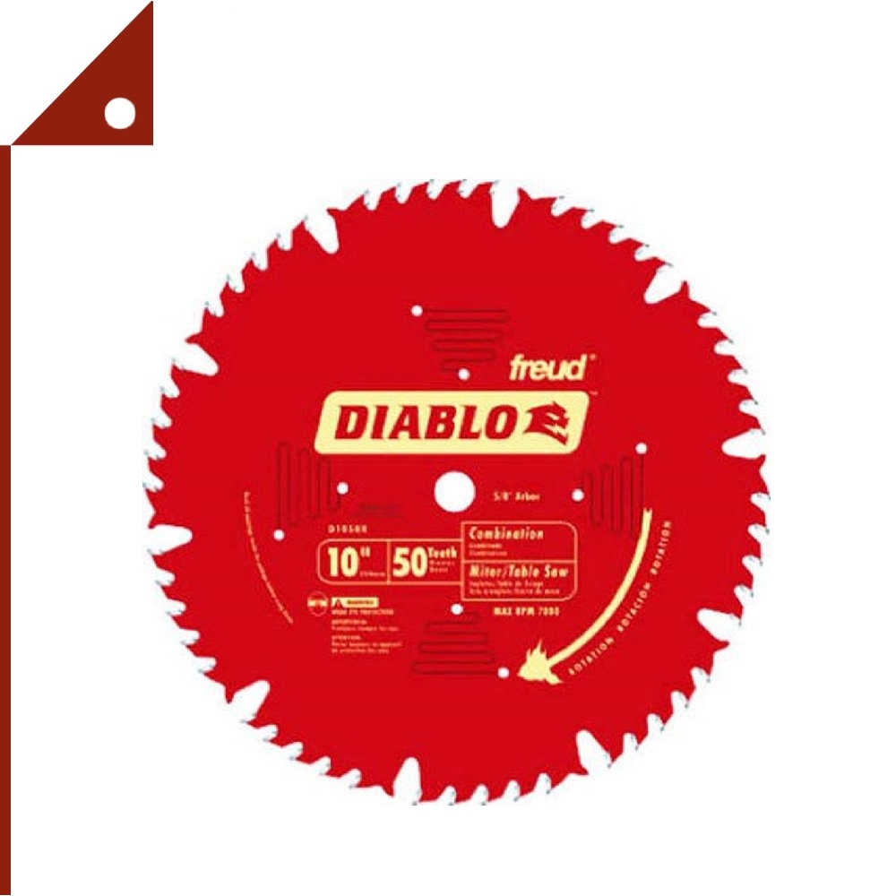 Freud Diablo : FRDD1050X* ใบเลื่อย ATB Combo Saw Blade, 10-Inch, 50 ...
