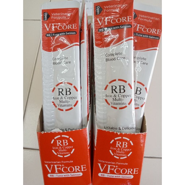 VFcore RB tuna with salmon อาหารเสริมบำรุงเลือด รูปแบบขนมแมวเลีย บำรุงเลือด | Shopee Thailand