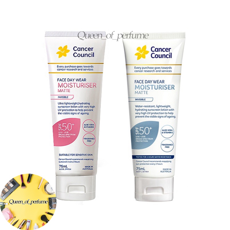 Cancer Council Australia Face Day Wear Moisturiser Matte SPF 50+ UVA UVB 75 ml กันแดดสำหรับผิว ...