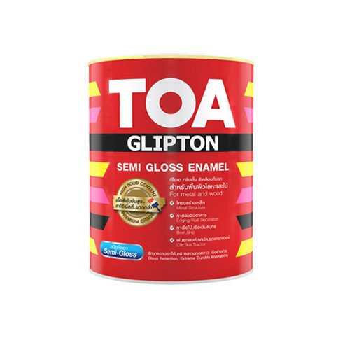 TOA Glipton สีน้ำมันเคลือบเงา สีขาว สีดำ ชนิด เงา กึ่งเงา ด้าน ขนาด 3. ...