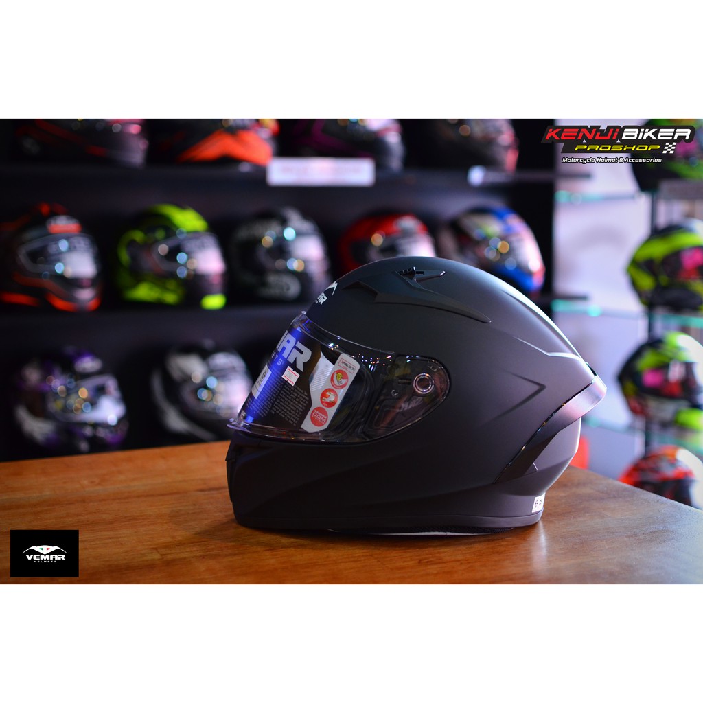 หมวกกันน็อค VEMAR รุ่น GHIBLI( Solit Matt Black)G10 | Shopee Thailand
