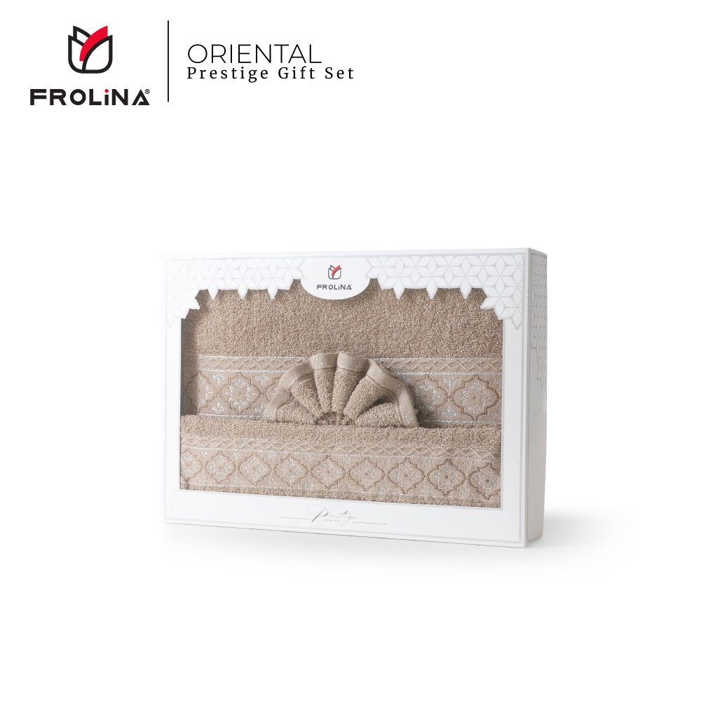 Frolina Gift Set Oriental ผ้าขนหนูเช็ดตัวและเช็ดผม ขนาด 30x60+15x30 ...