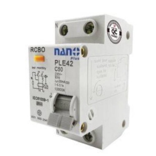 NANO เบรกเกอร์ RCBO เซอร์กิตเบรกเกอร์ กันดูด 2P ขนาด 16A 20A 32A 50A 63A ทนกระแสลัดวงจร 10kA ...