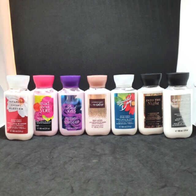 Bath and body works mini lotion 88 ml. โลชั่นบำรุงผิวขนาดพกพา และ body ...