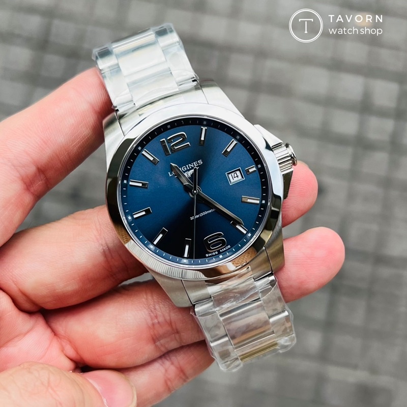 🔥🔥 นาฬิกา Longines Conquest Quartz 41mm รุ่น L3.759.4.96.6 | Shopee ...