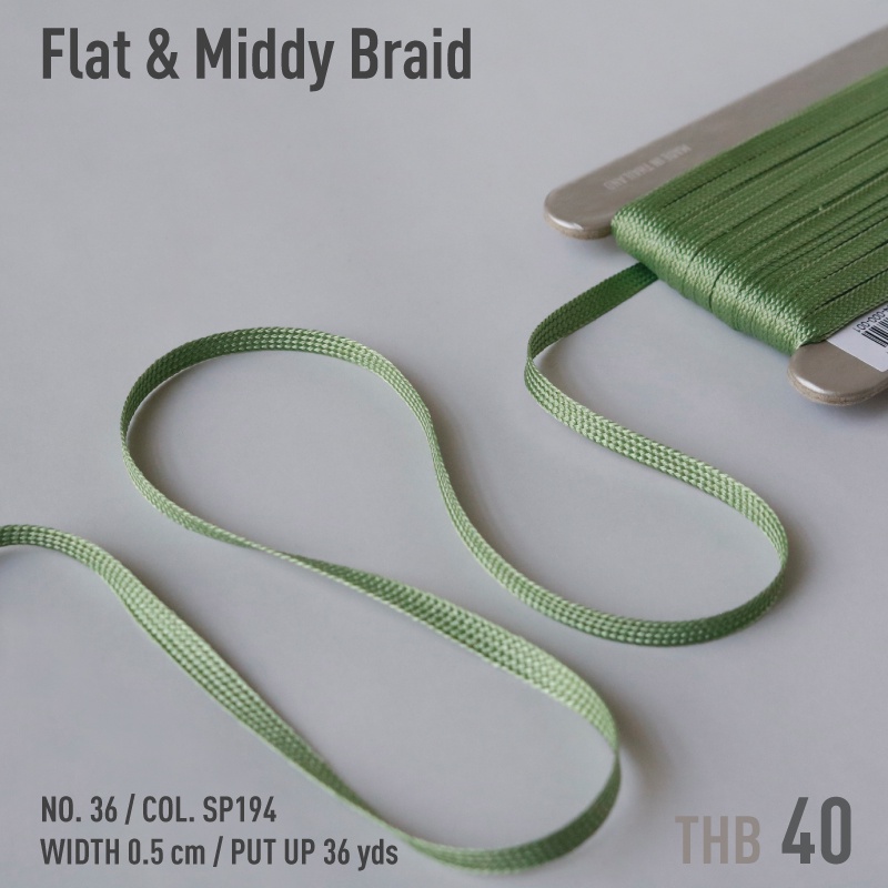 MOMOTARA No. 36 เทปถัก Braid เทปถักแบน Flat & Middy Braid ขนาด 0.5 CM ...