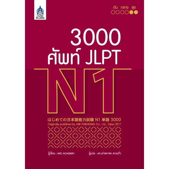 หนังสือ 3,000 ศัพท์ JLPT N1 | Shopee Thailand