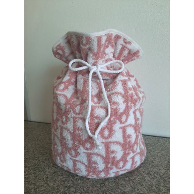 Diorissimo Terry Cloth Drawstring Bag | Shopee Thailand