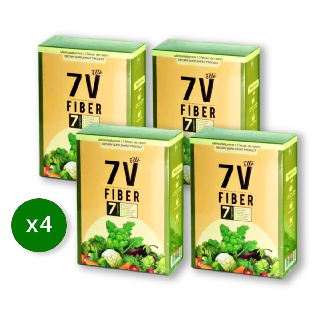 7V FIBER DETOX ไฟเบอร์จากผักและผลไม้ 7 ชนิด ปรับสมดุลร่างกาย กระตุ้นการ ...