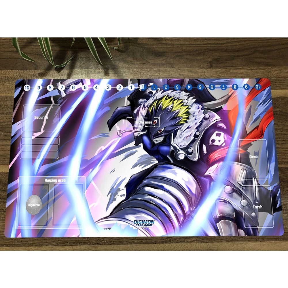 แผ่นรองเมาส์เล่นเกม Digimon Duel Playmat Beelzemon Trading Card Game ...
